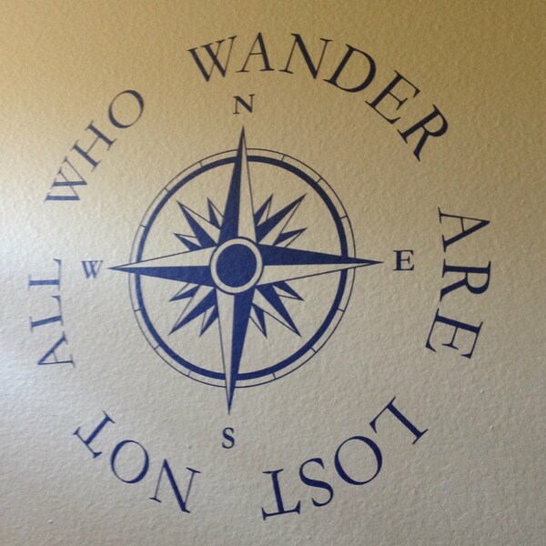 Not All Who Wander Are Lost Compass Removable Vinyl Decal - Adventure ...