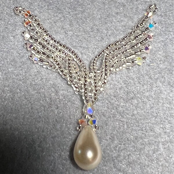 Beading Tutorial, Angel Wings, a Reversible Pendant. Beading Pattern ...