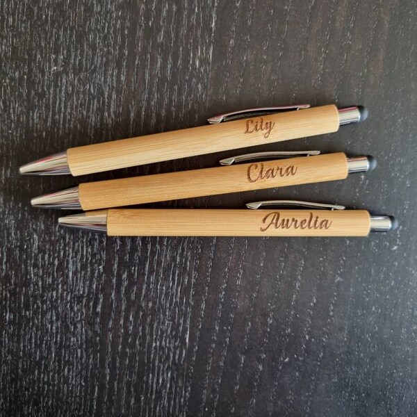 Personalised Laser Engaved Wooden Pen, Bulk Customised Engraved Bamboo ...