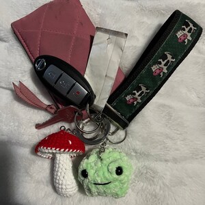 Handmade Chunky Mushroom Crochet Keychain Cute Themed - Etsy
