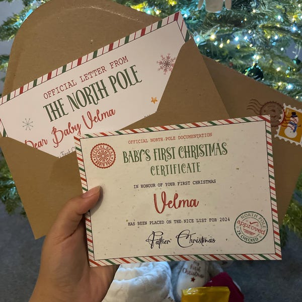 Baby's First Christmas Letter From Father Christmas, Personalised ...