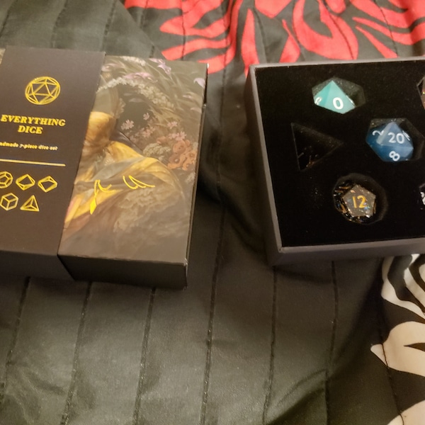 Dice Gacha Random Set - Handmade Resin Sharp Edge Dnd Dice Set for Dnd ...