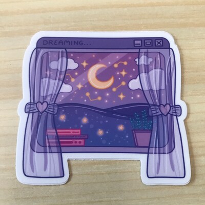 Dreaming Window Aesthetic Cute Vinyl Sticker - Etsy