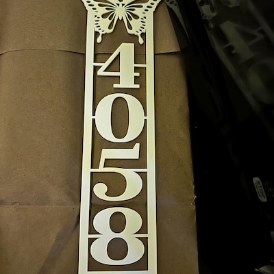 Vertical Metal Address Sign - Etsy