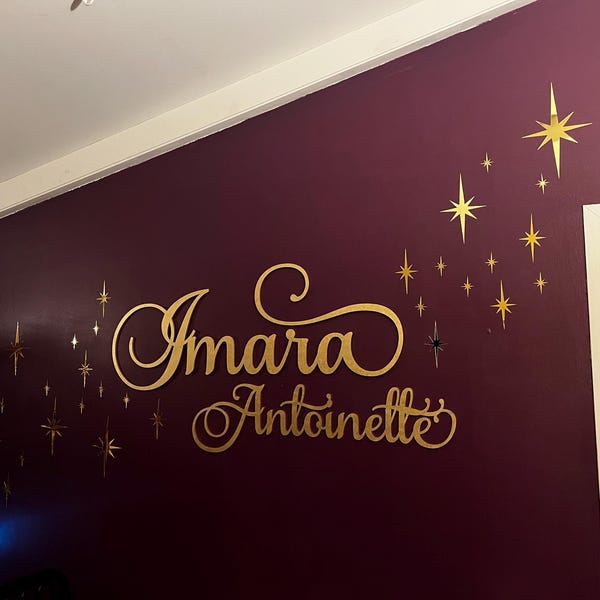Girly Swirly Calligraphy Laser Cut Name Sign for Above a Bed or Crib - Etsy