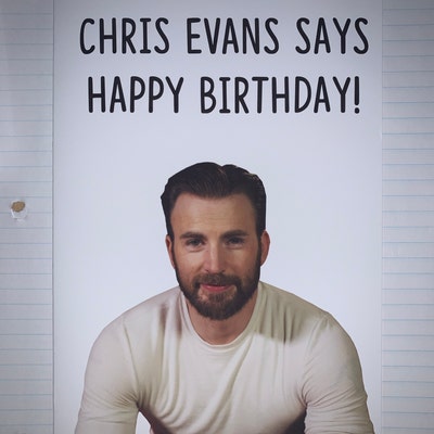 Chris Evans Says Happy Birthday Birthdaygreeting Card Free UK Shipping ...