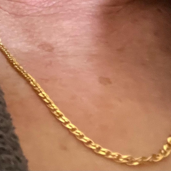 Double Cuban Link Chain 14K Yellow Real Gold 3mm 3.7mm 4.5mm Thick ...