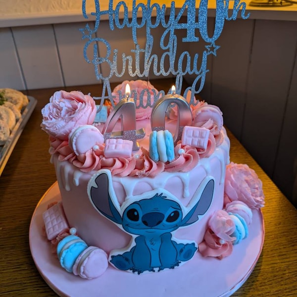 Personalised Happy Birthday Cake Topper Custom Cake Decoration With Any ...