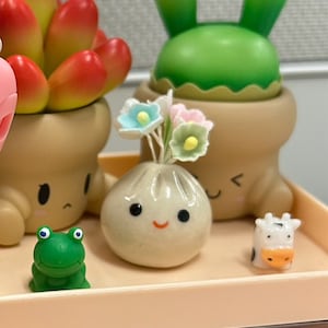 Cute Handmade Ceramic Dumpling. Happy Soup Dumpling. Adorable Gyoza ...