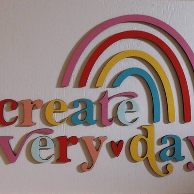 Radiate Positivity Rainbow Sign, Rainbow Wood Sign, Positive Quote Sign ...