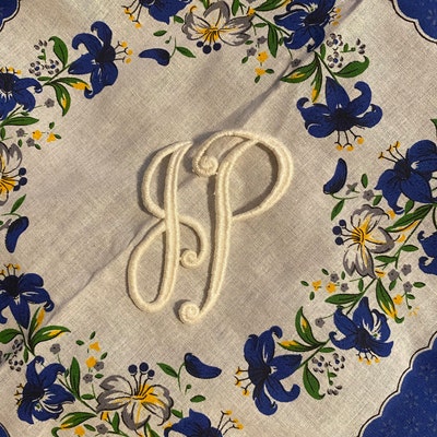 Venice Cursive Letter J White Iron-on Patch Applique for Craft ...