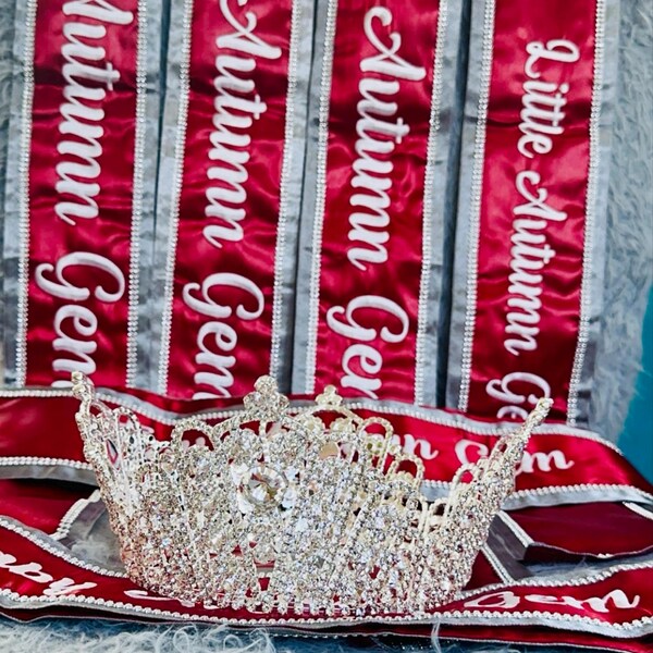 Custom Lace Sash Personalized Sash Customize Sash Embroidery Border ...