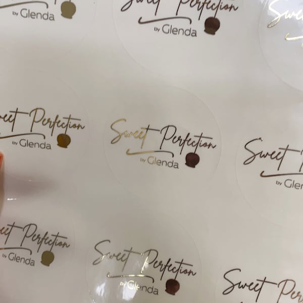 Real Foil Round Stickers, Personalized Round Labels, Perfect for ...