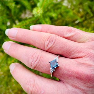 Infinity Garnet Engagement Ring Curve Wedding Band 8x10mm - Etsy