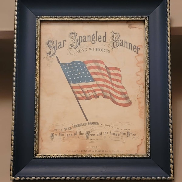 Star Spangled Banner Printable Vintage Star Spangled Banner Music Cover ...