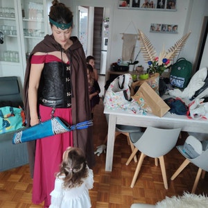 Real Leather Side Quiver With Phoenix Motif / Archer Equipment ...