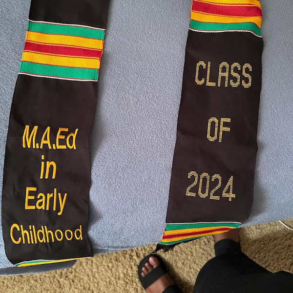 Custom Kente Cloth Graduation Stole Class of 2024 /2025 / Kente Grad ...