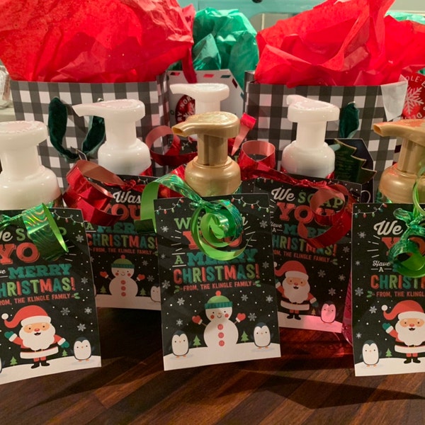 Christmas Soap Tags Printable Holiday Soap Labels Christmas Teacher ...