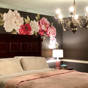 Flower Decals, Large Pink and Red Flower Decals Wall Stickers ...