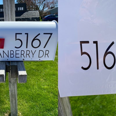 Custom Weatherproof Mailbox Sticker Outdoor Address Decal, Easy to ...