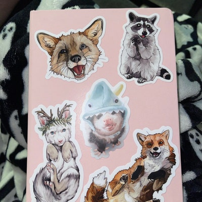 Button Eyed Fig the Fox Weather Proof Sticker - Etsy