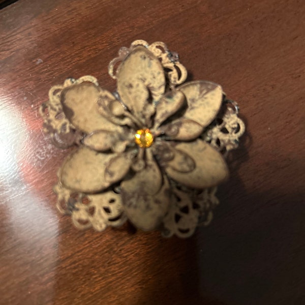 Scarf Jewelry-scarf Clasp-clip Holder Magnetic Clasp Silver Tone Pewter ...