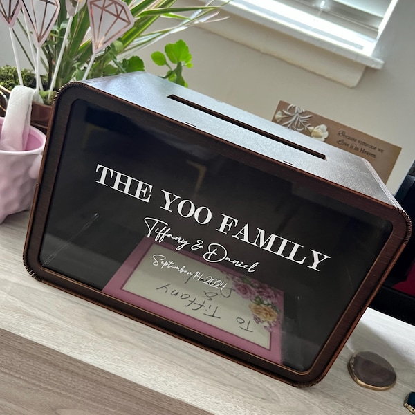 Personalized Card Box, Wedding Keepsake Box Cards & Gifts Box for ...