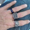The Astronomer - Nebula Ring, Mens Wedding Ring, Black Tungsten Outer ...