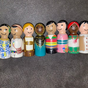 Diverse Community Helpers Peg Dolls Set of 8 - Etsy