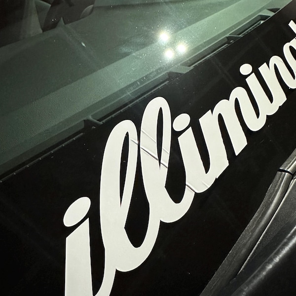 Illiminate Windscreen Sticker Deift Vinyl Stance Vdub JDM Graphic ANY ...