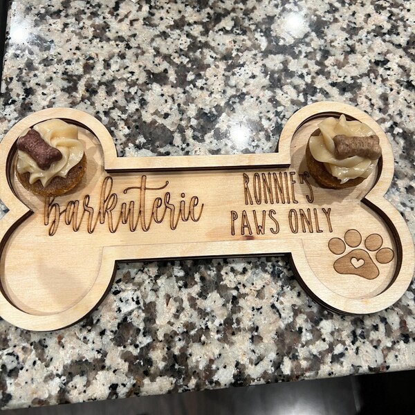 Barkuterie Board, Dog Bone Tray, Personalized Dog Gift, Pet Gift, Dog ...
