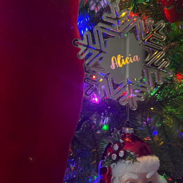 Personalized Name Ornament Sleigh Bell | Custom Gift Tag | Christmas ...