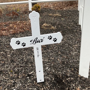 The Standard Extra Memorial Cross With Extra Text Line - Etsy