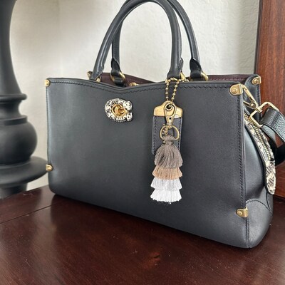 Mini Tiered Tassel Keychain Layered Tassel Keychain Ombré Keychain ...