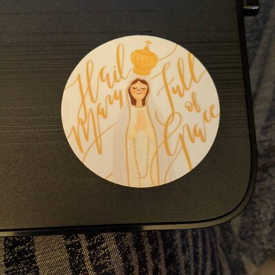Our Lady of Fatima Sticker, Hail Mary Sticker, Marian Sticker, Mary ...
