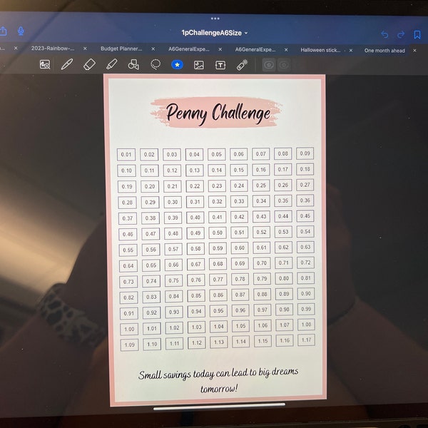6K Savings Challenge Printable, 6k Challenge Fits A6 Budget Binder ...