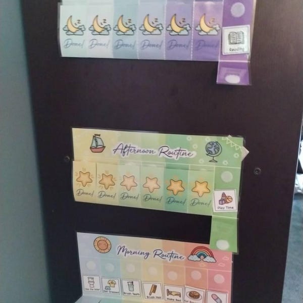 Chore Chart for Kids, Morning, Afternoon & Evening Routine Chart ...