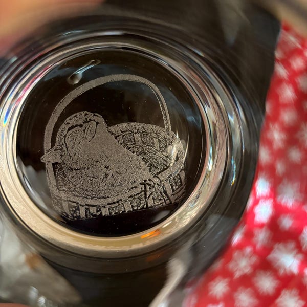 Custom Etched Handwriting Rock Glass Engrave Your Handwritten Message ...