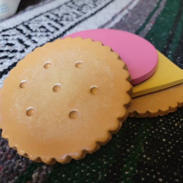 Cracker and Cheese Coaster Set, Handmade Fun Coasters for Home Decor - Etsy