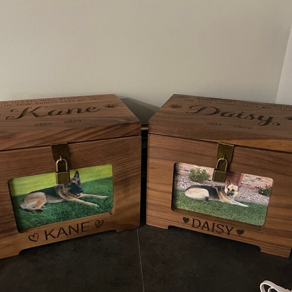 Personalized Pet Memory Box / Urn With Name and Quote or Poem - Etsy