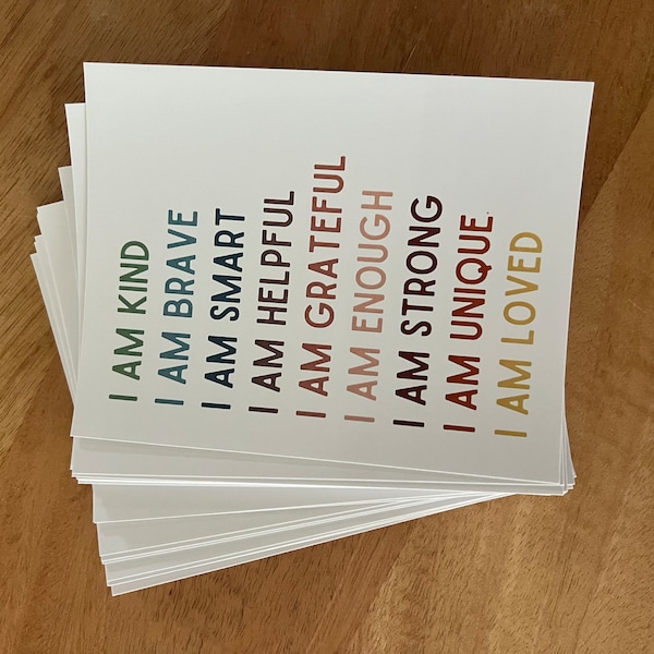 Affirmations for Kids, Classroom Posters, I Am Affirmations, Playroom ...