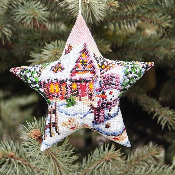 Anime Characters 3D Peyote Star Pattern PDF Beaded Star Pattern DIY ...