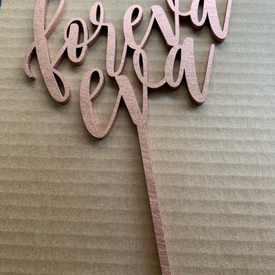 Foreva Eva Wedding Cake Topper, 6.5w Inches VERSION 2, Forever Topper ...