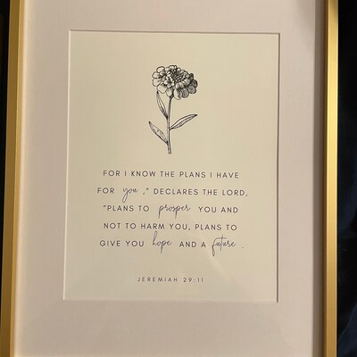 Jeremiah 29:11 for I Know the Plans I Have for You, Bible Verse Digital ...