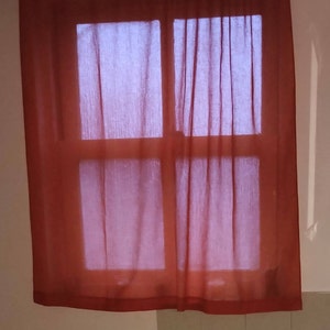 Rod Top Cotton Muslin Bathroom/kitchen Window Curtain or French Cafe ...