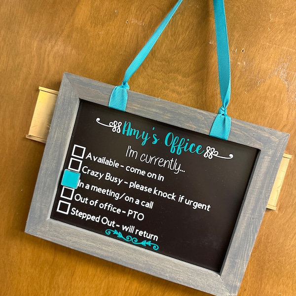 Office Message Board Sign,unavailable Sign,not Here Door Sign,i'm ...