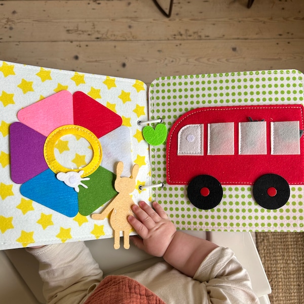 3D Quiet Book Montessori Toy Busy Book, Felt Montessori Book, Activity ...