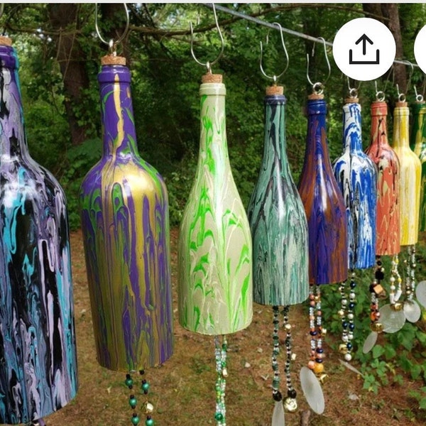 GRAB BAG Wine Bottle Wind Chimes (pot Luck) - Etsy