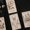 Black Line Tarot Cards by Agni Prasada Burning, Macabre Tarot Deck - Etsy
