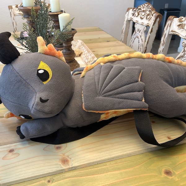Dragon Plush Backpack Sewing Pattern .pdf Tutorial Stuffed Animal - Etsy